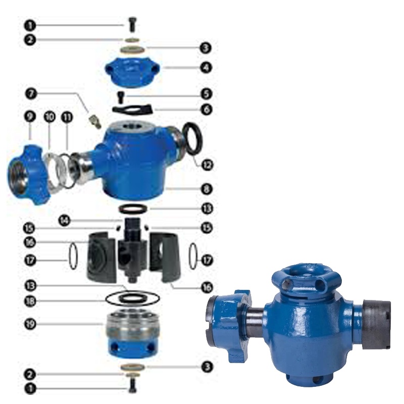 Bottom Entry Plug Valve Halliburton Style Manual Operation
